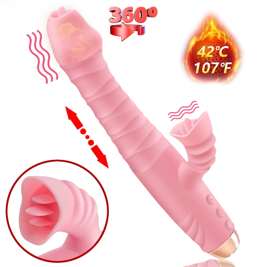 Dildo Vibrator Tongue Lick Stick Flex Rotary Heating Giant Vibrator