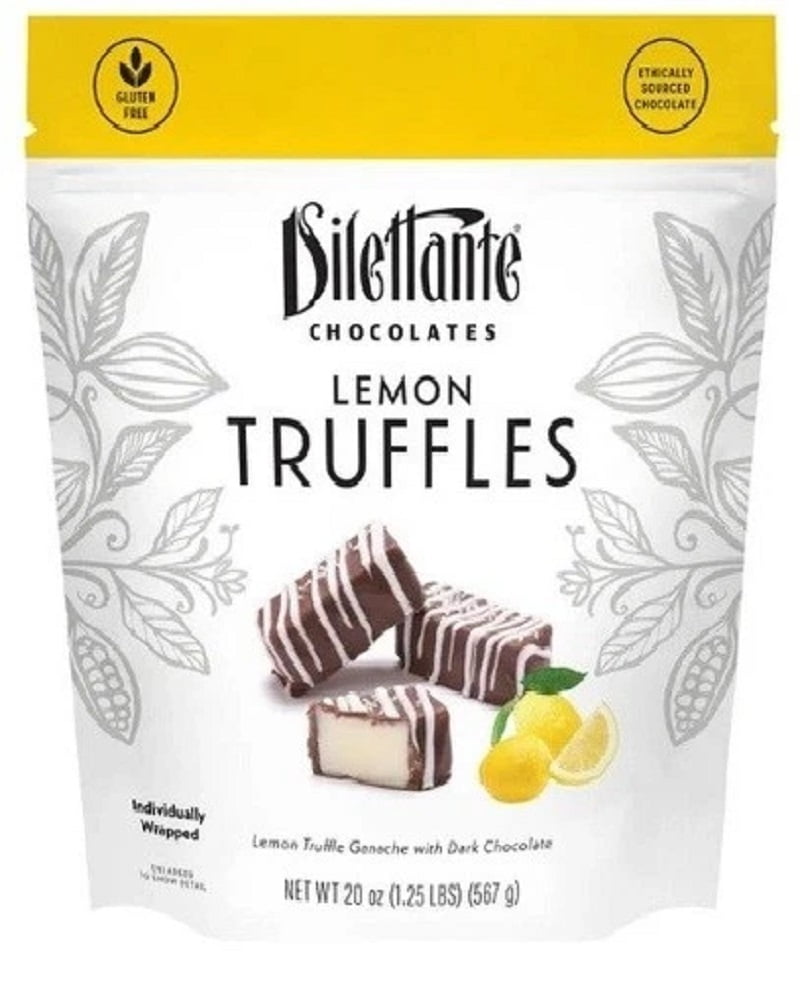 Dilettante Chocolate Lemon Truffles – Dark Chocolate Shell with Lemon ...
