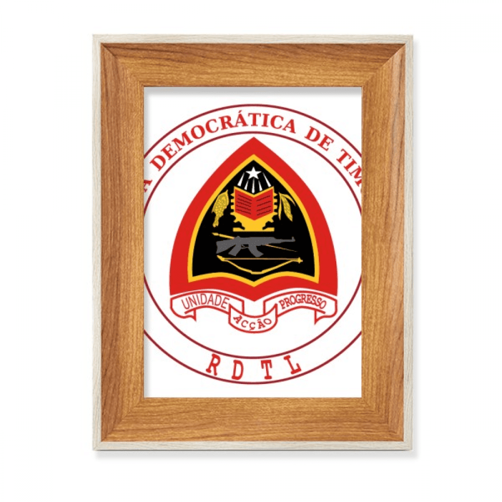 Dili East Timor National Emblem Desktop Wooden Photo Frame Display ...