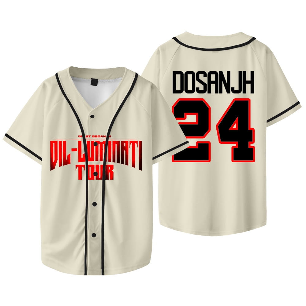 Diljit Dosanjh 24 Logo Merch Baseball Jacket Tee Cosplay Women Men ...
