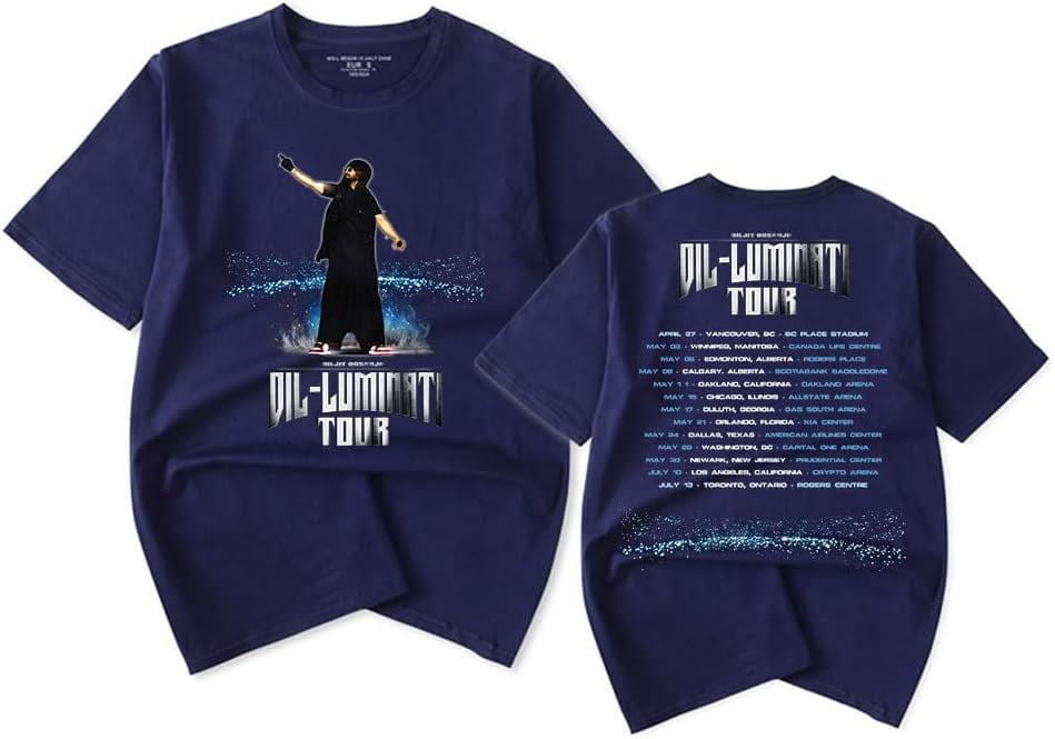 Diljit Dosanjh Dil-Luminati Tour 2024 T-Shirt, Unisex Short Sleeve Tee ...