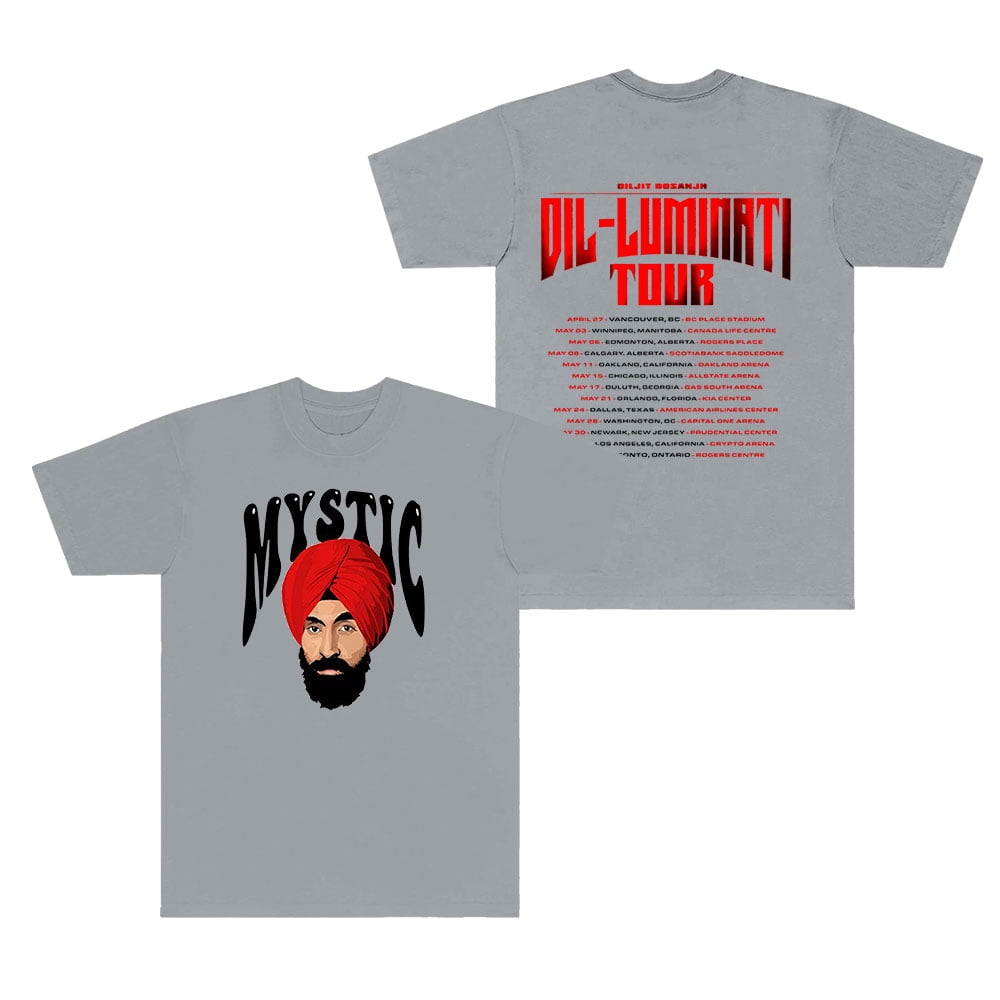 Diljit Dosanjh Mystic T-shirts Dil-Luminati Tour Merch Tshirts Summer ...