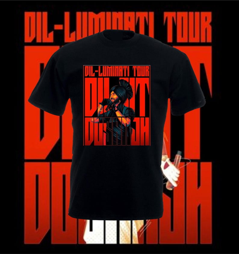 Diljit T-Shirt, Diljit Dosanjh Singer Shirt, Indian Singer Concert Tee ...