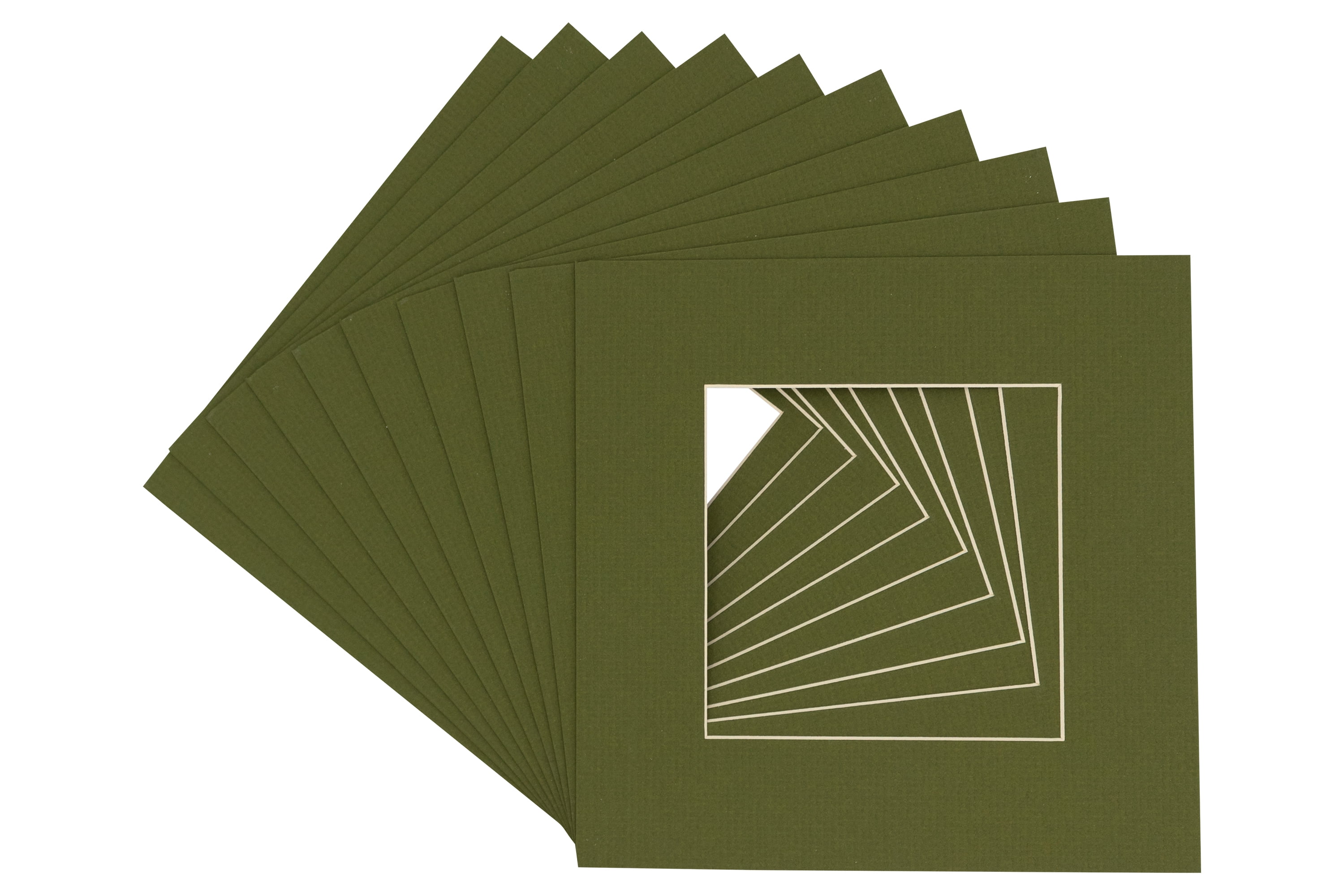 Dill Acid Free 12x12 Picture Frame Mats with White Core Bevel Cut for ...