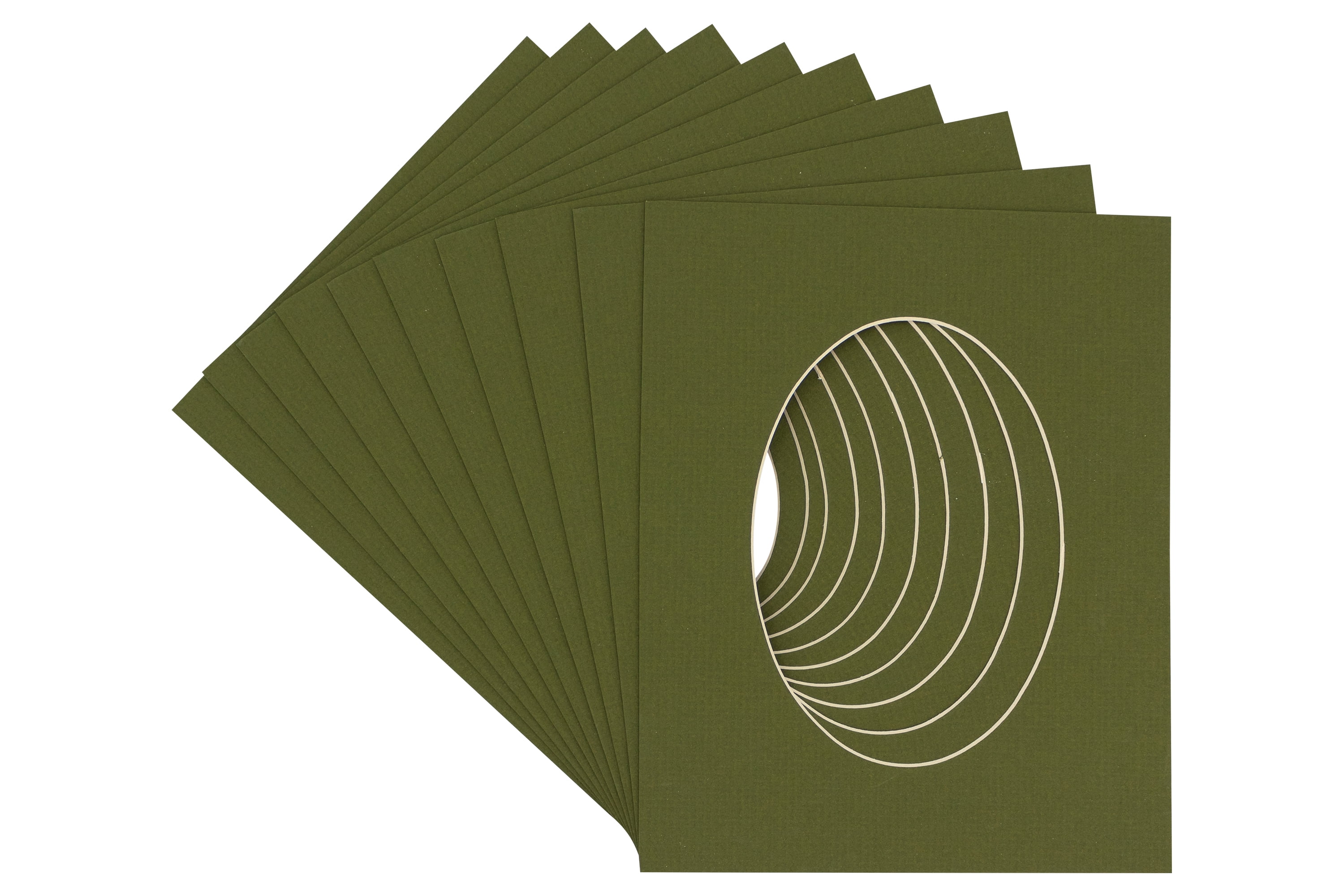 Dill Acid Free 6x7.5 Oval Picture Frame Mat with White Core Bevel Cut ...