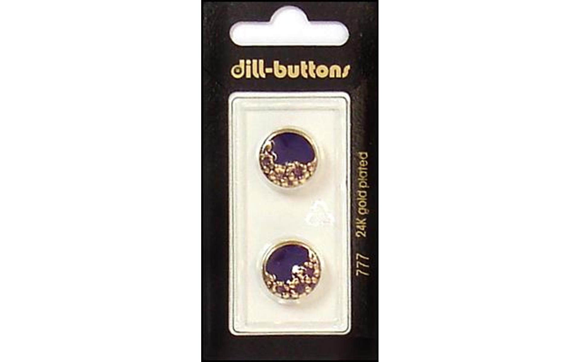Dill Buttons 15mm 2pc Shank Enamel Purple/Gold - Walmart Business Supplies