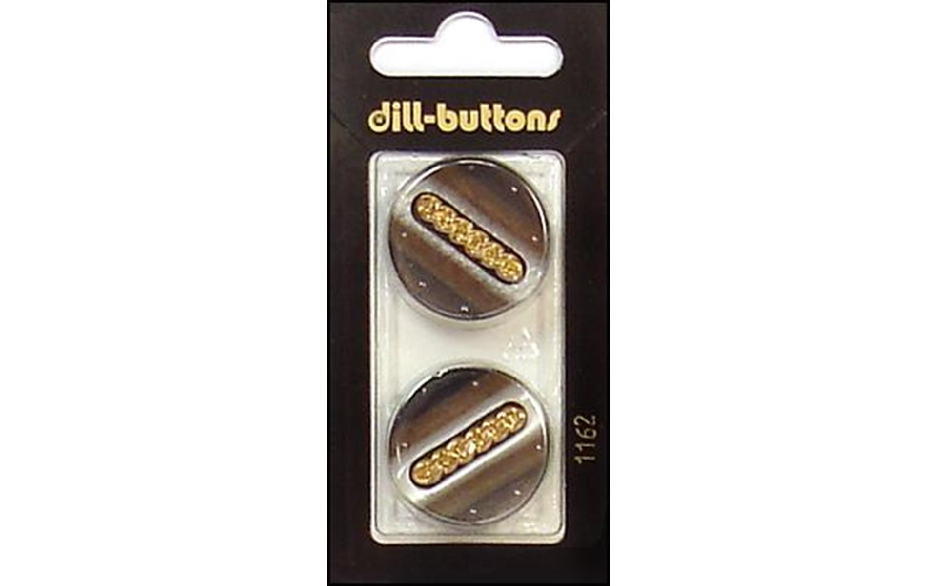 Dill Buttons 25mm 2pc Shank Brown/Gold - Walmart.com