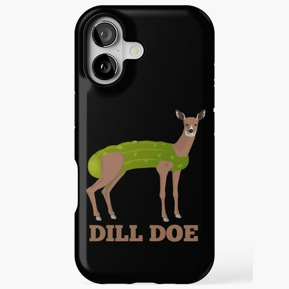 Dill Doe Pickle Deer Cartoon Humor Phone Case for iPhone 17 16 15 14 13 ...