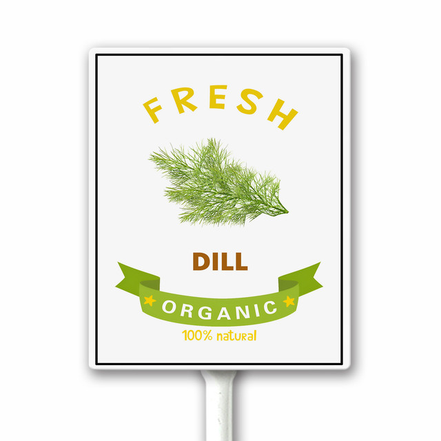 Dill Metal Sign Outdoor Plant Label Funny Vegetable Garden Sign ...