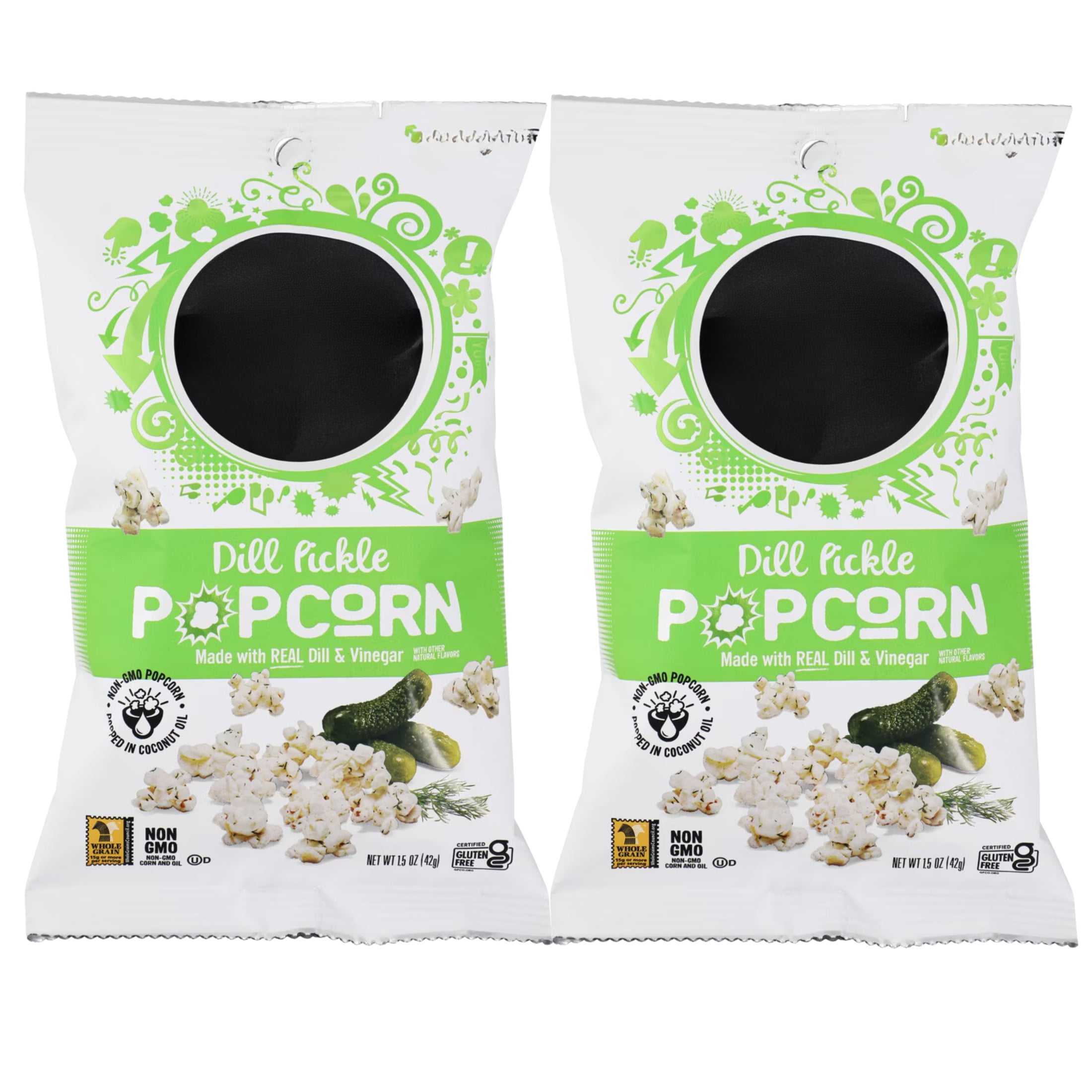 Dill Pickle Flavor Popcorn 1.5 oz for Home Kitchen Party Favor Office ...