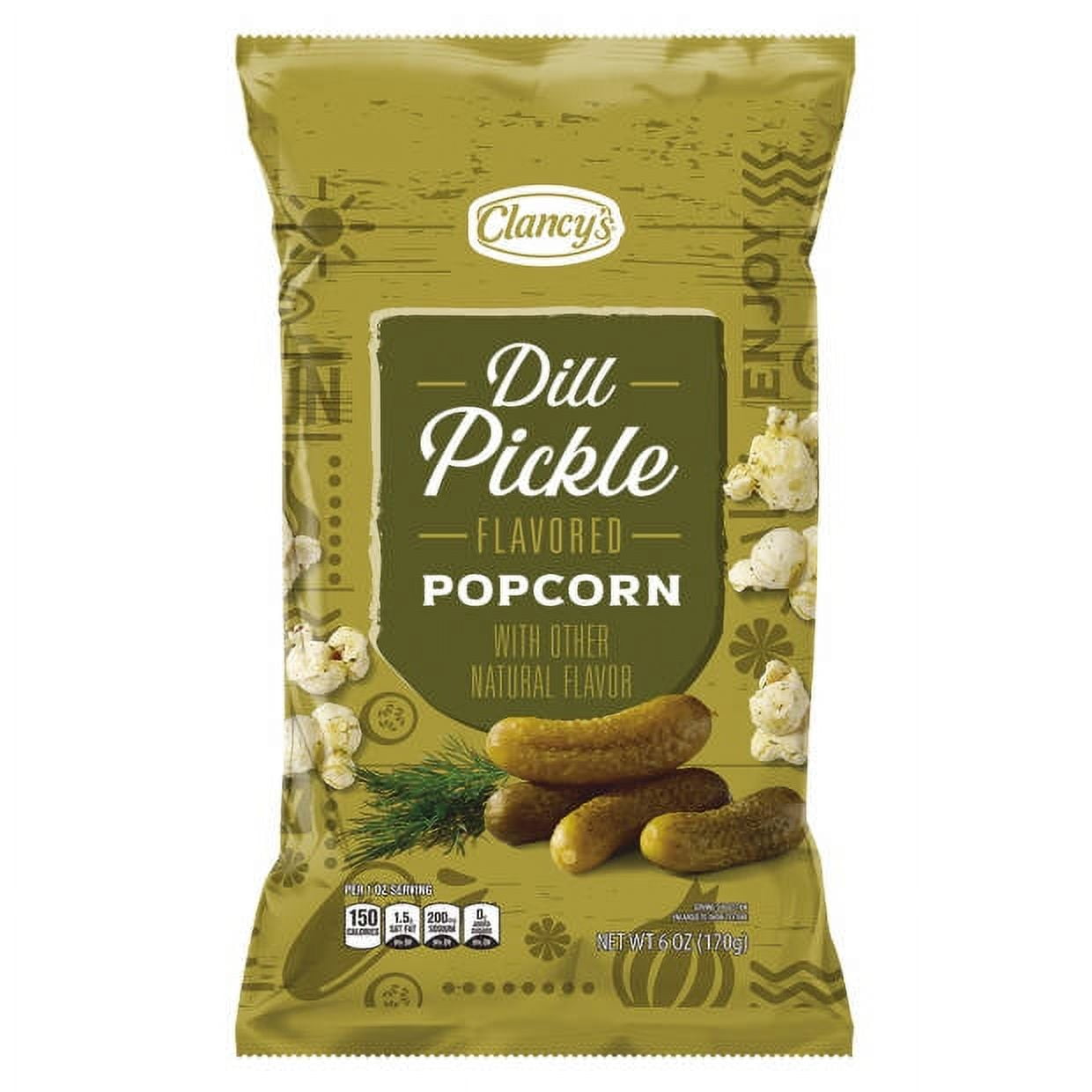 Clancy's Dill Pickle Flavor Popcorn, 6 oz - Walmart.com