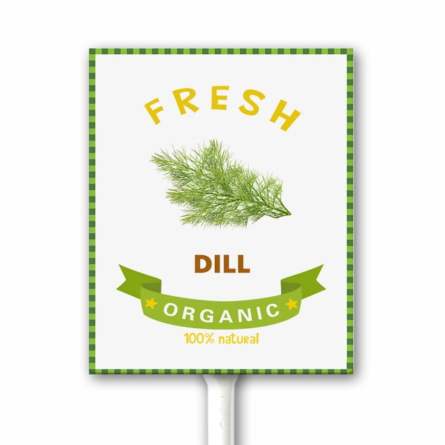 Dill Vegetable Garden Signs Metal Yard Sign With Stake Perfect for ...