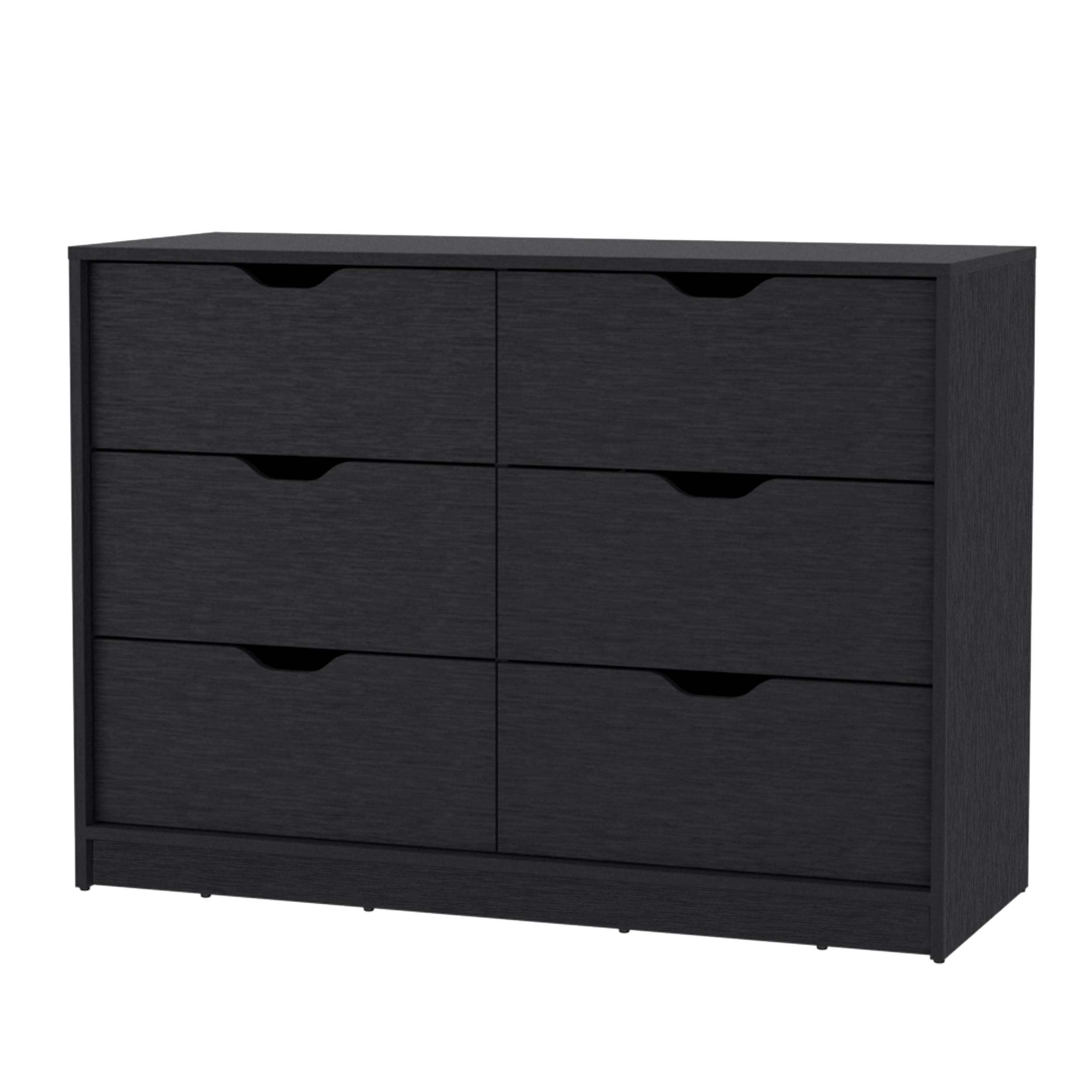 Dillon 4 Drawers Dresser, Chest Of Drawers With 2 Cabinets White Mdf ...
