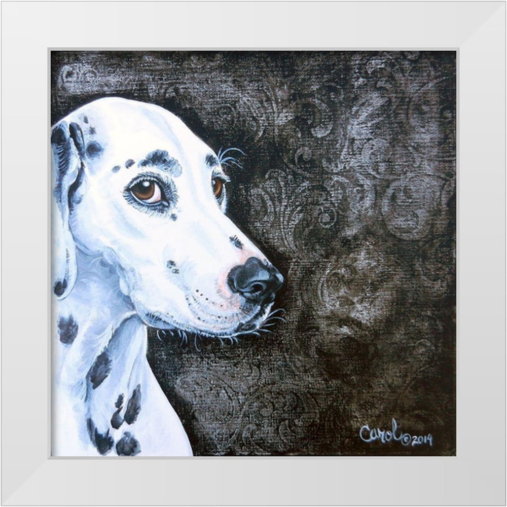 Dillon, Carol 26x26 White Modern Wood Framed Museum Art Print Titled - Playful Pup VI - Walmart.com