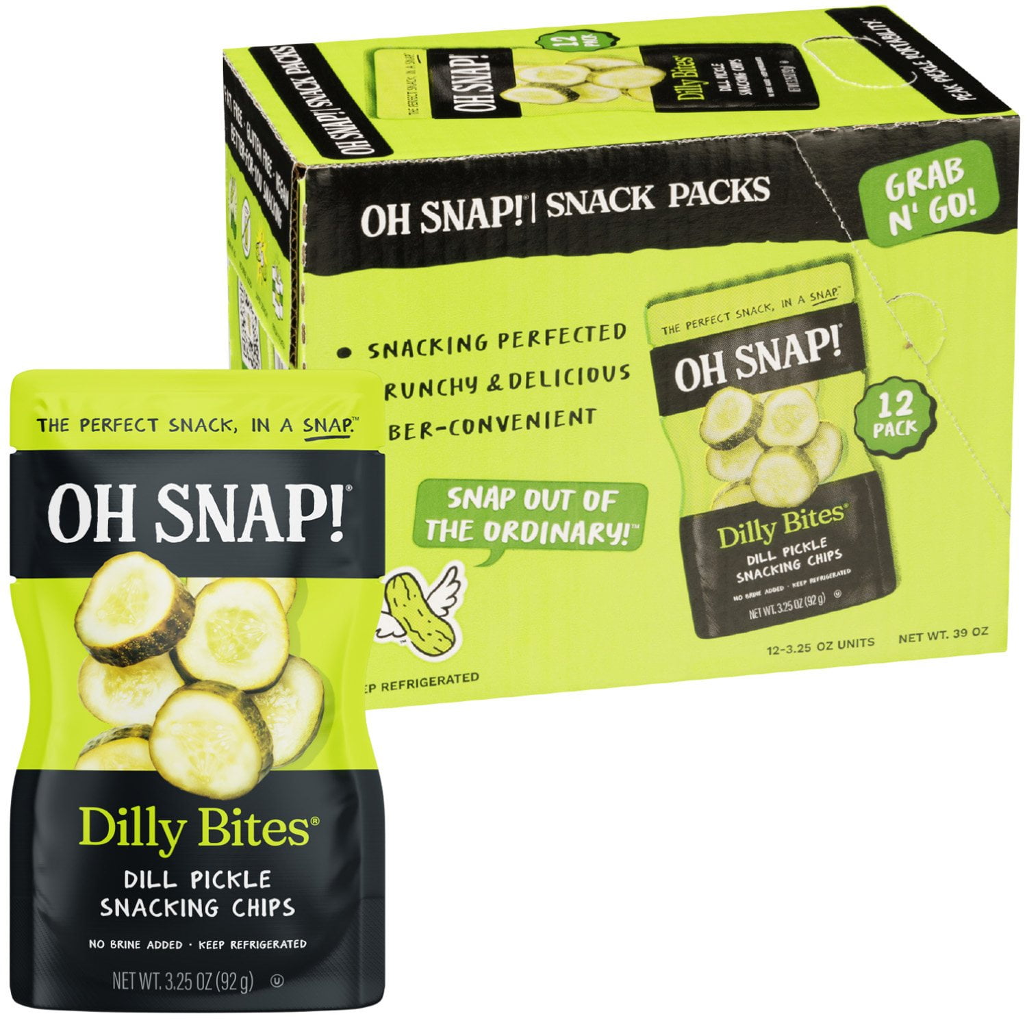 Dilly Bites Dill Pickle Snack Packs, 3.25 fl. oz., 12 ct. - Walmart.com