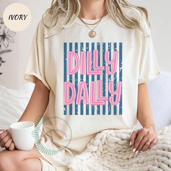 Dilly Dally Colorful Stripe Preppy Girly Spring Summer Aesthetic T ...
