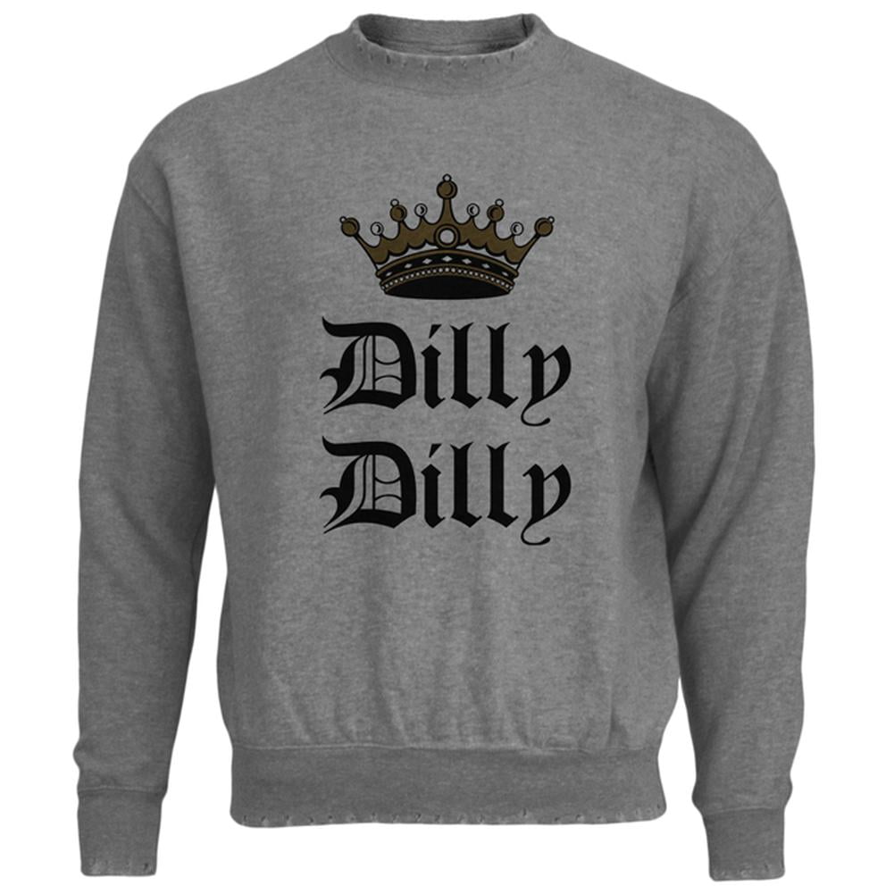 Dilly Dilly Crown Olde English Mens Destroyed Sweatshirt Heather X-SM ...
