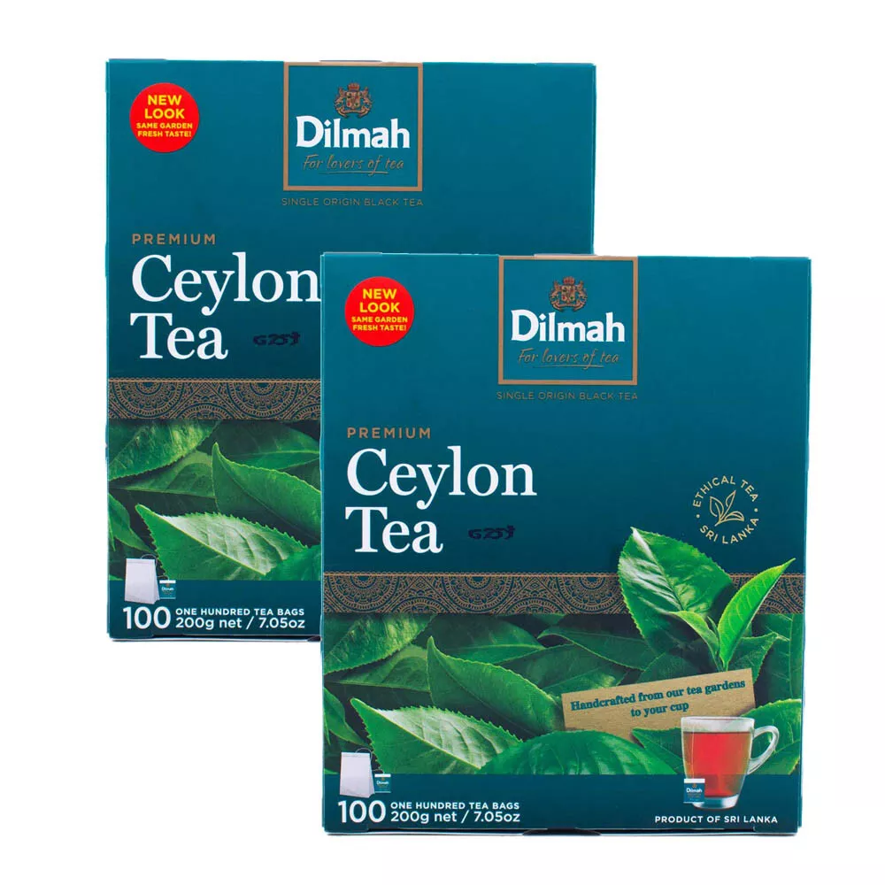Dilmah Premium Single Origin 100% Pure Ceylon Tea - 100 Bags x 02 Packs ...
