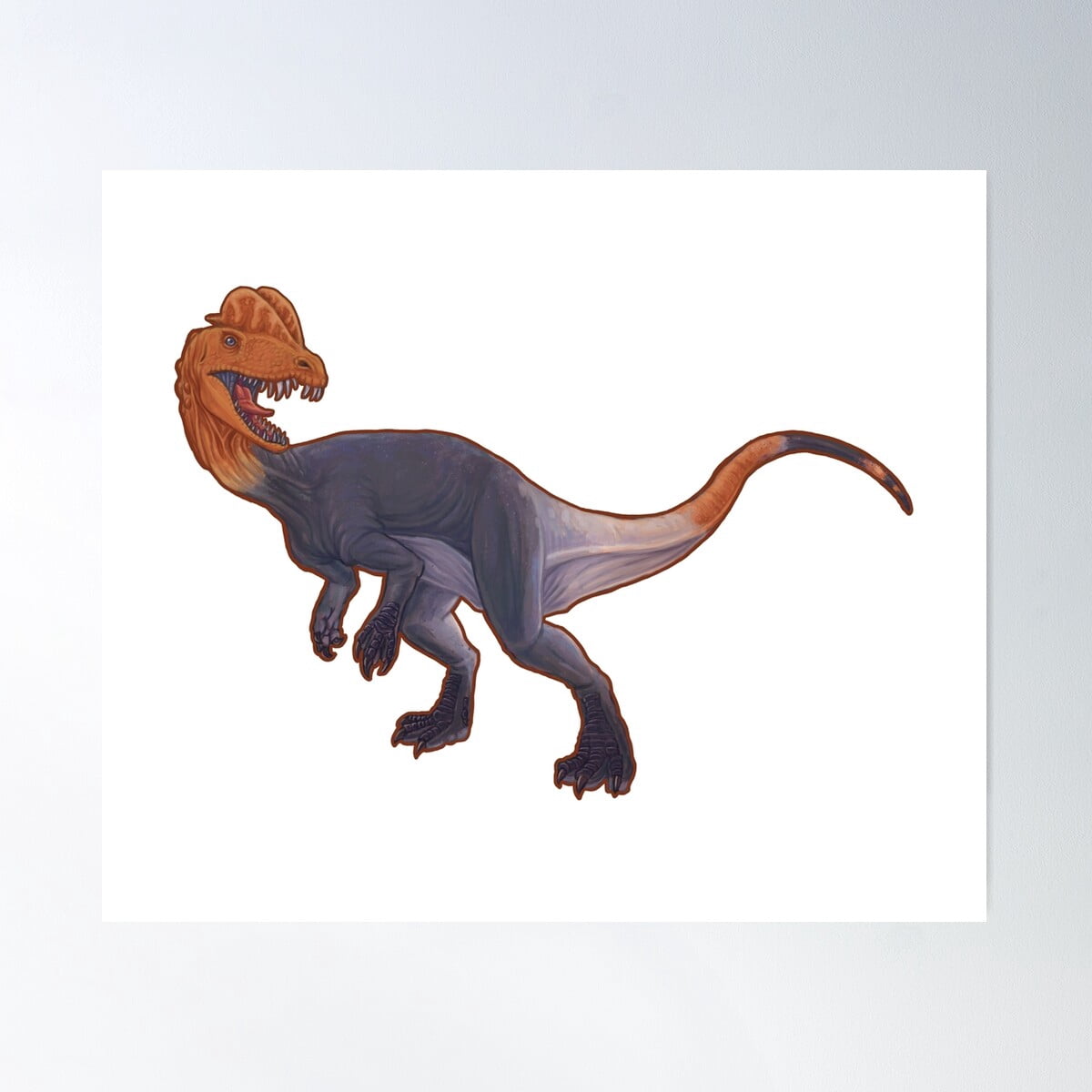 Dilophosaurus Wetherilli Poster Wall Art, Modern Wall Decor For Living ...