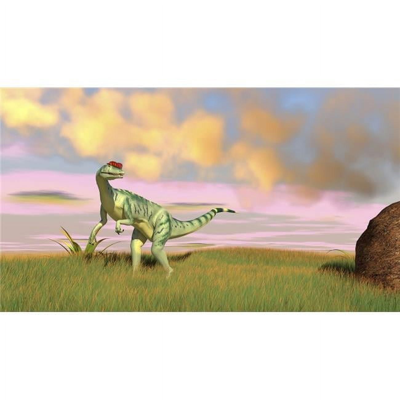 Dilophosaurus hunting in an open field Poster Print - Walmart.com