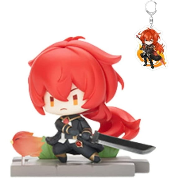Diluc Figurines Genshin Impact Figures Action Model Collection Ornament ...