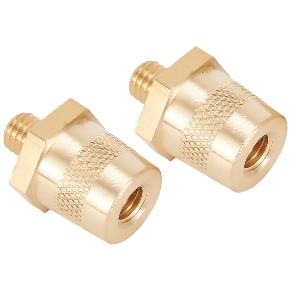 Diluopei 1 Pair M8 Battery Terminal Connector Brass Tone Post Adapter Stud Screws Nuts - Walmart.com