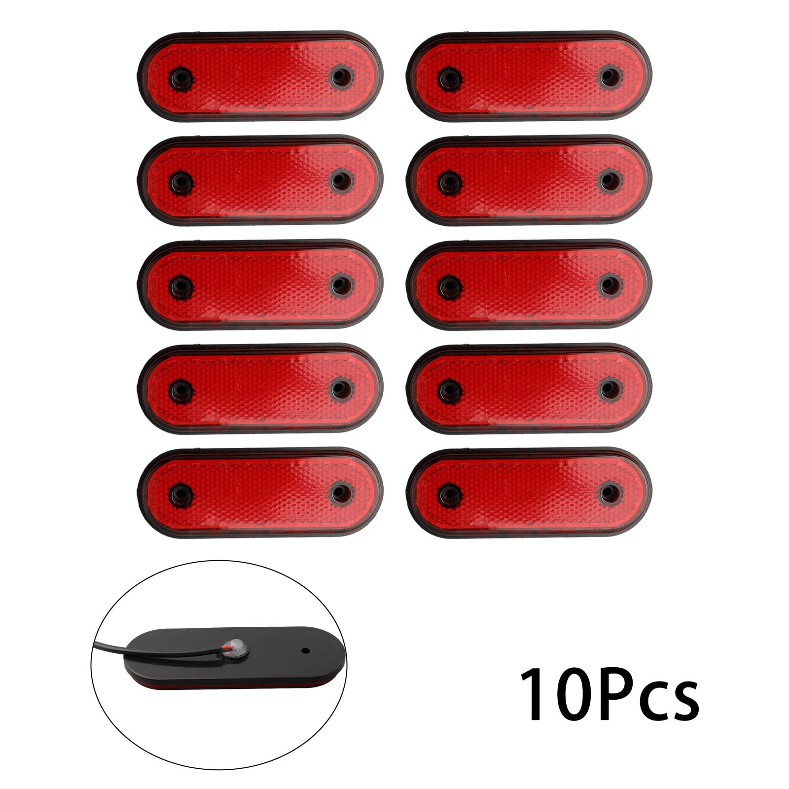 Diluopei 10Pcs 24V Truck Side Marker Light Led Trailer Lights Reflector ...