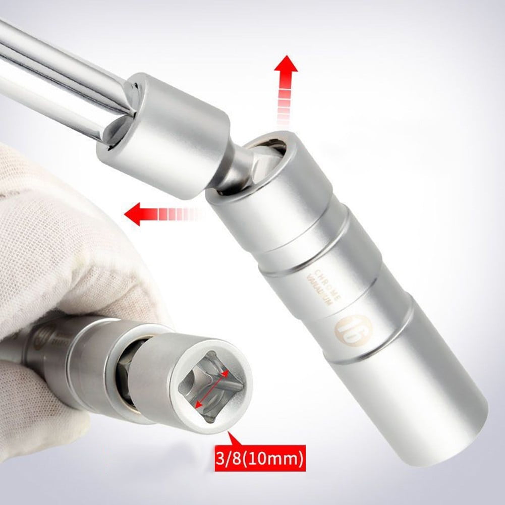 Diluopei 14Mm 16Mm Flexible Spark Socket Set With T-Handle For Auto And ...
