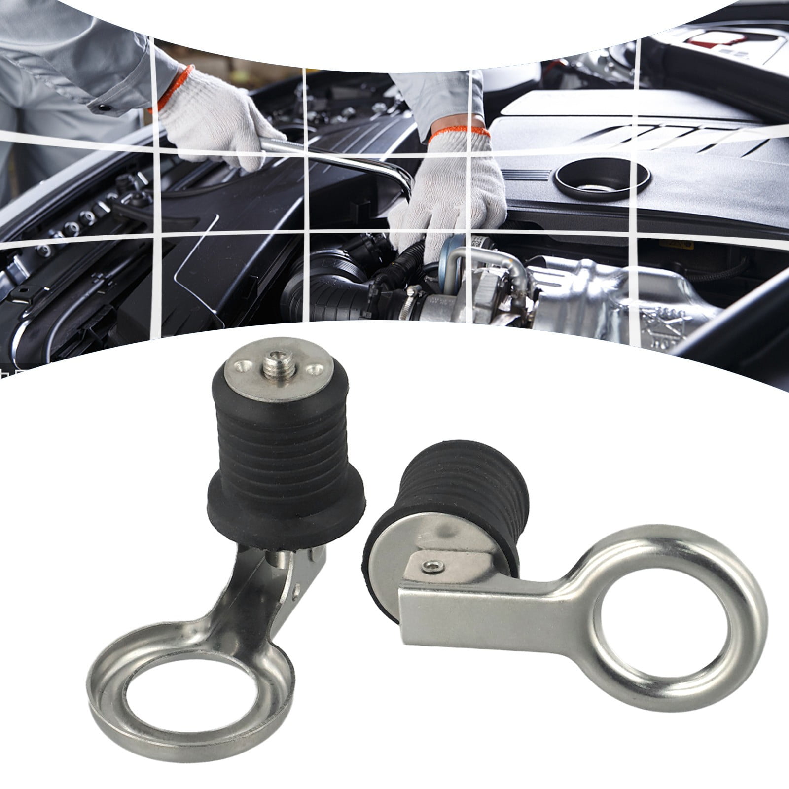 Diluopei 2 X 1In Drain Rubber Stainless Steel Snap Flip Boat Hull Drain ...