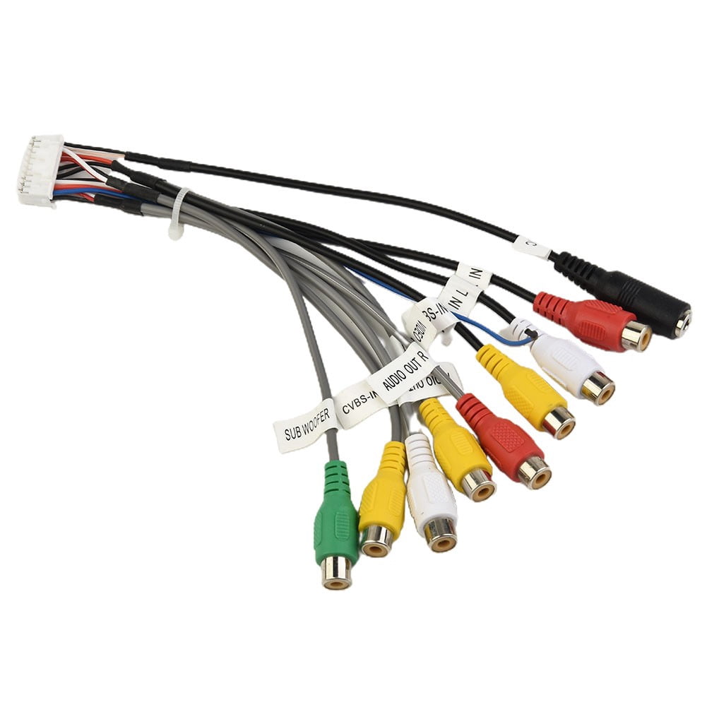 Diluopei 20-Pin Car Auto Stereo Radio For Rca Output Wire Aux-In ...