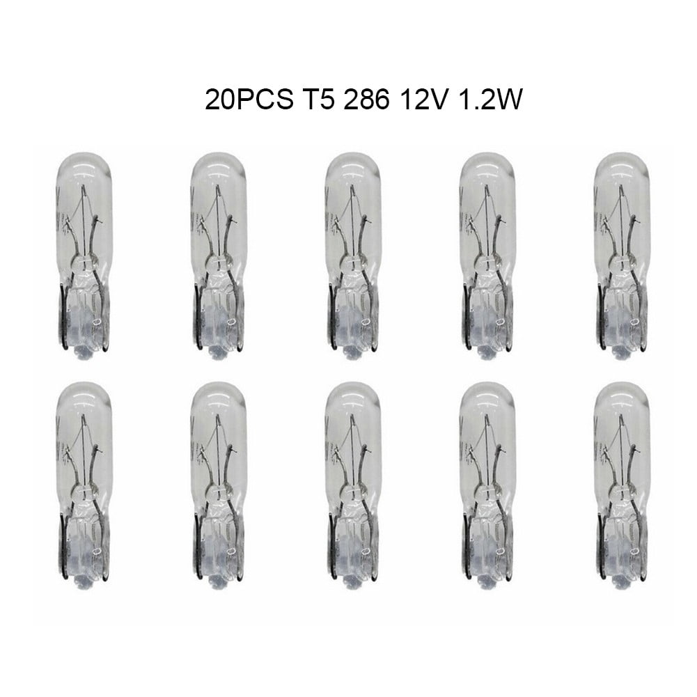 Diluopei 20Pcs T5 286 12V 1.2W Car Dashboard Light Bulb Or Instrument Panel Bulb - Walmart.com
