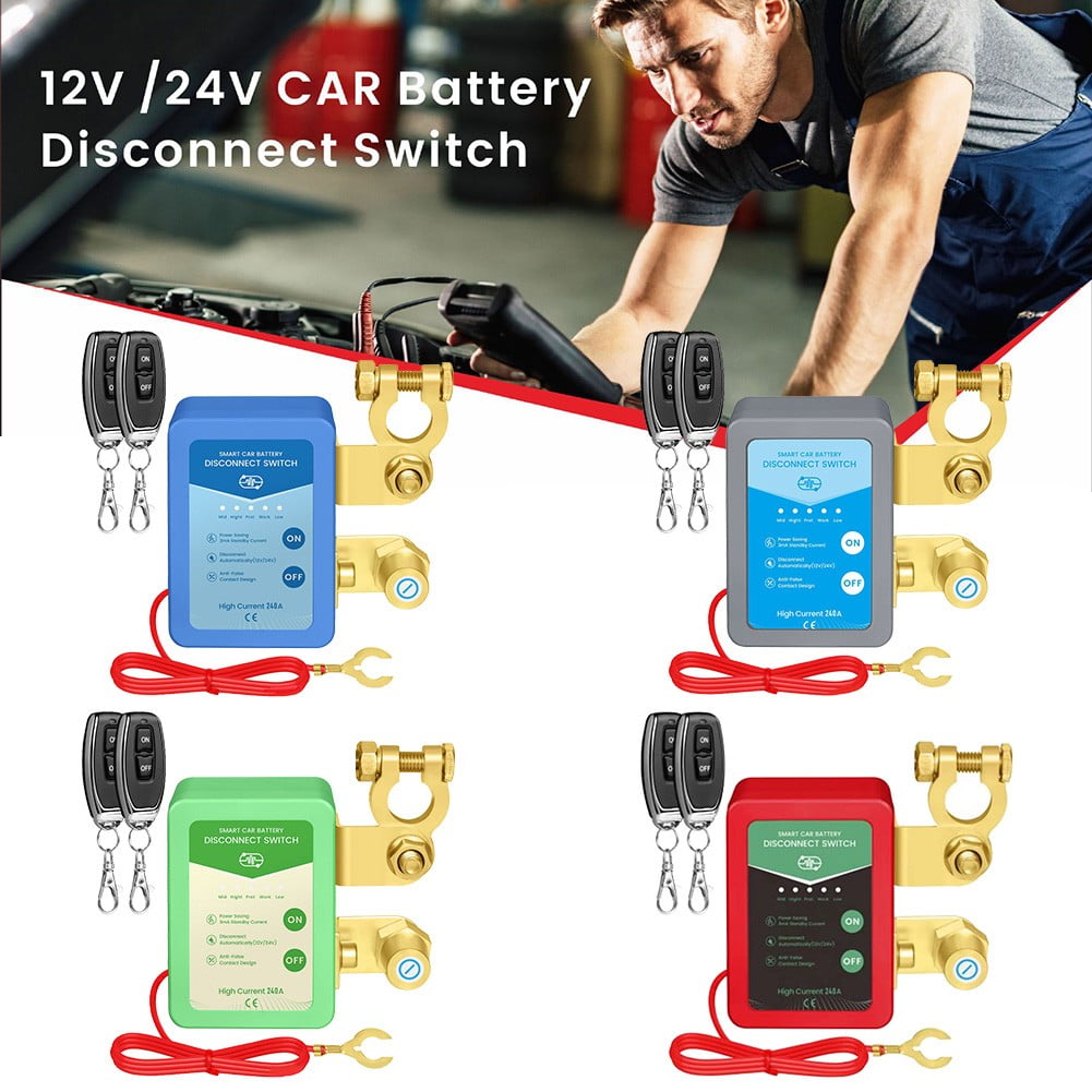 Diluopei 240A 12V Remote Battery Disconnect Switch Automatic Power Shut ...