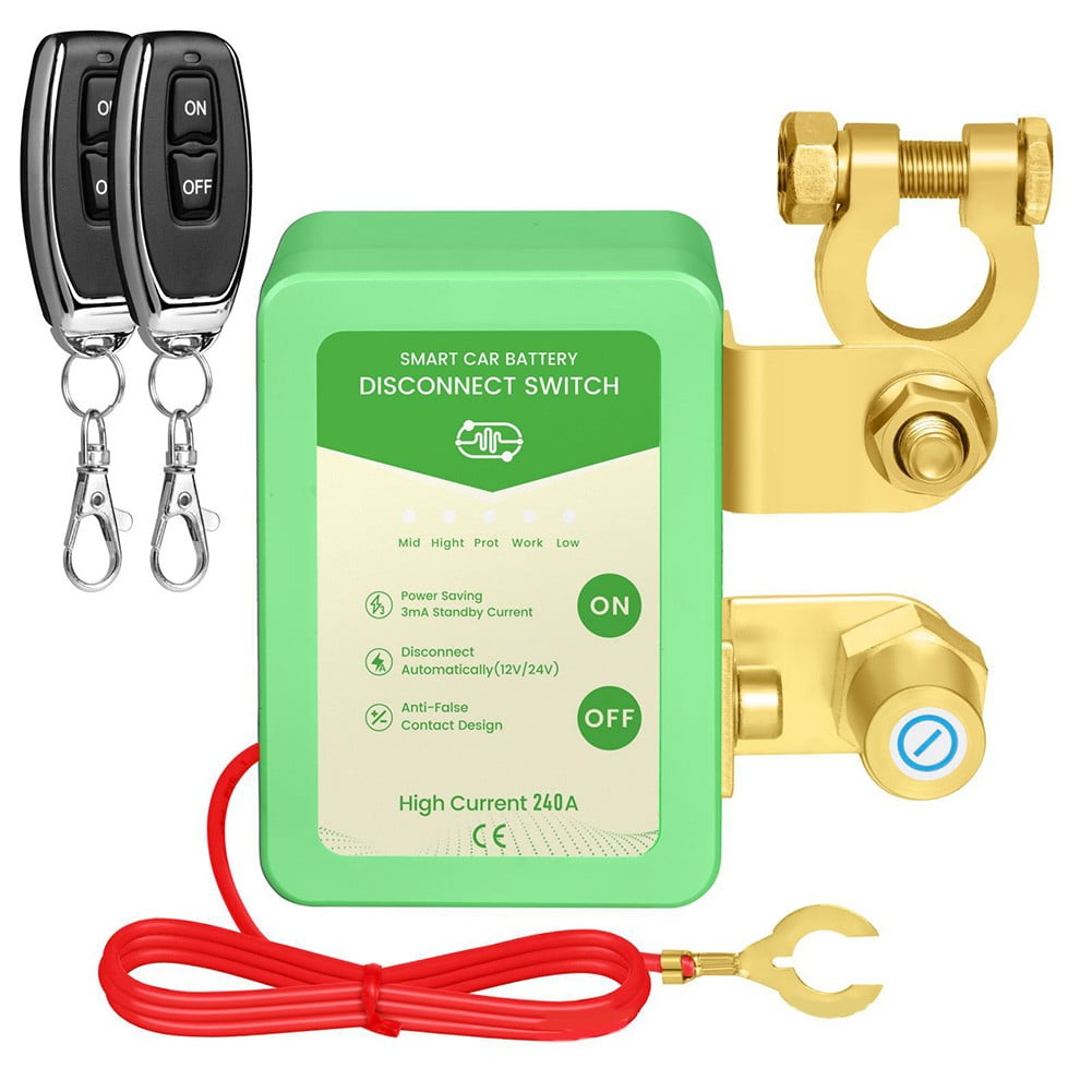 Diluopei 240A 12V Remote Battery Disconnect Switch Automatic Power Shut ...