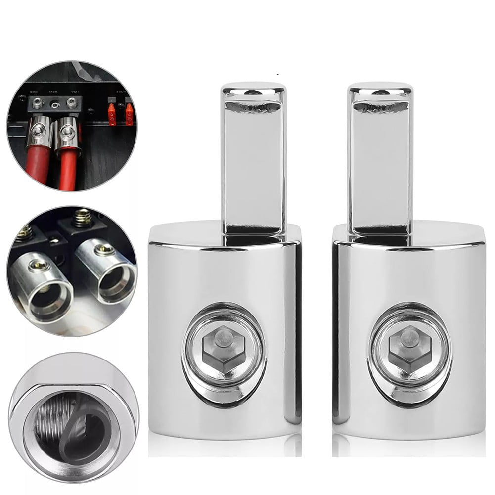 Diluopei 2Pcs Amp Car Audio Power And Ground 1/0 Gauge To 4 Gauge Input ...