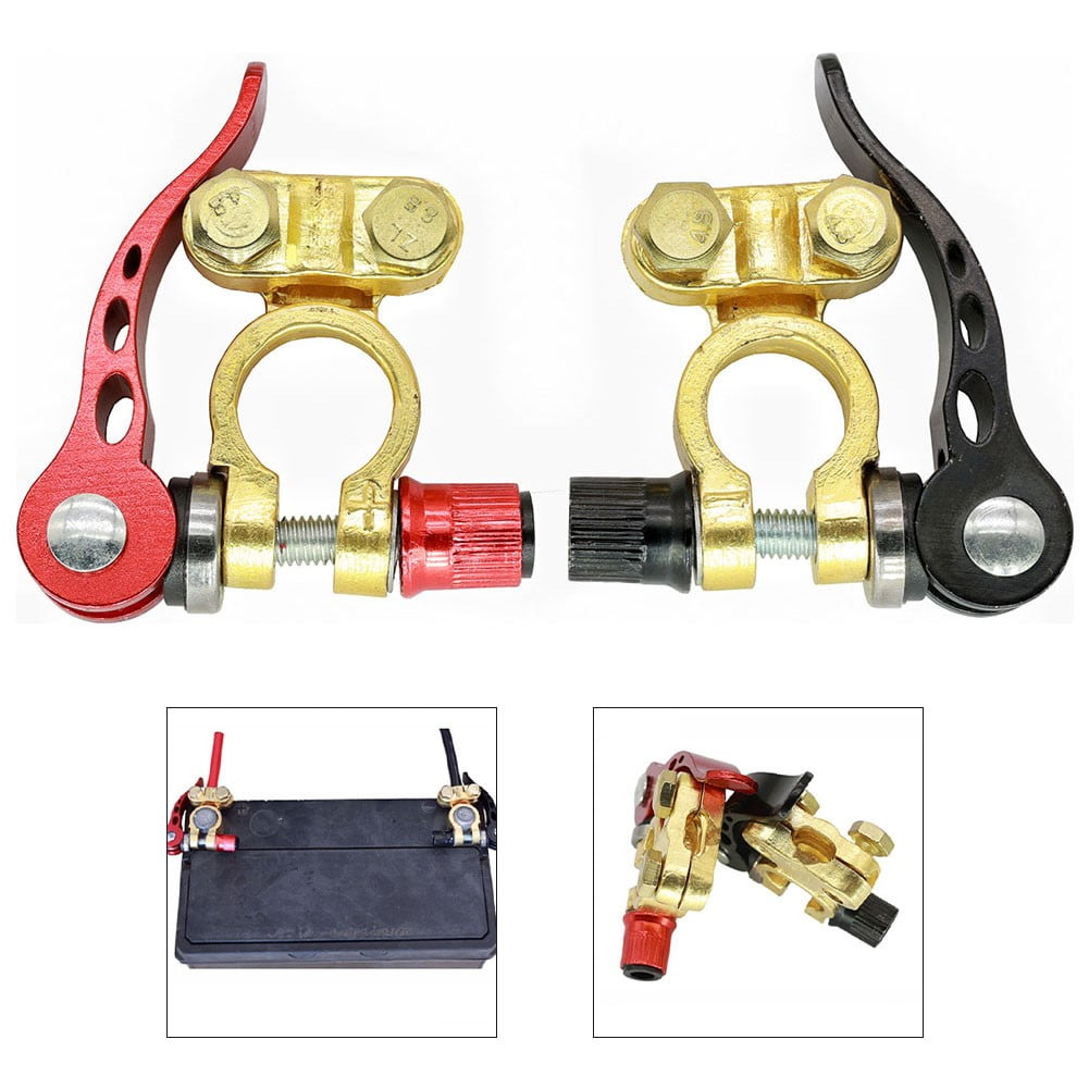 Diluopei 2Pcs Car Battery Terminal Connector Top Post Positive Negative ...