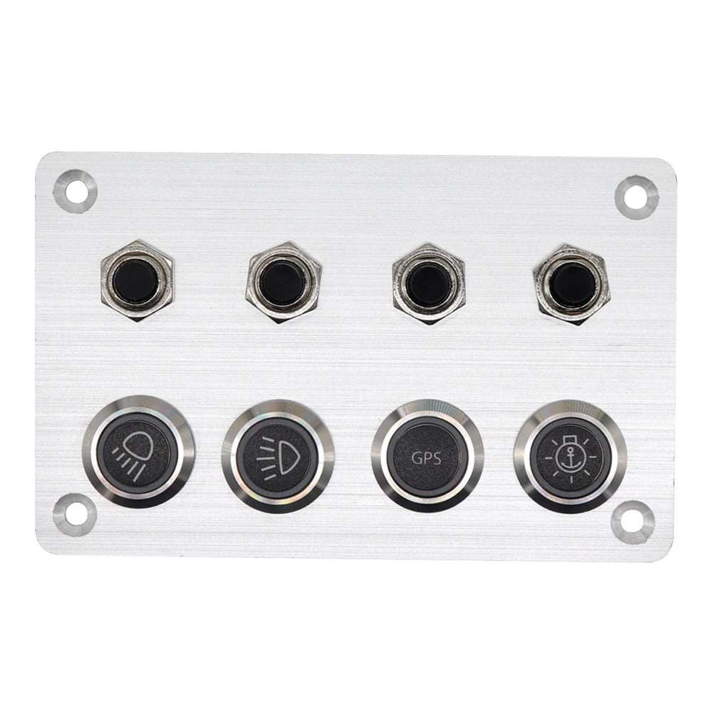 Diluopei 4 Gang On-Off Ignition Push Button Switch Panel With Reset ...