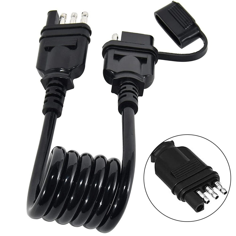 Diluopei 4 Way Flat Trailer Light Wiring Extension，Stretchable Coiled ...