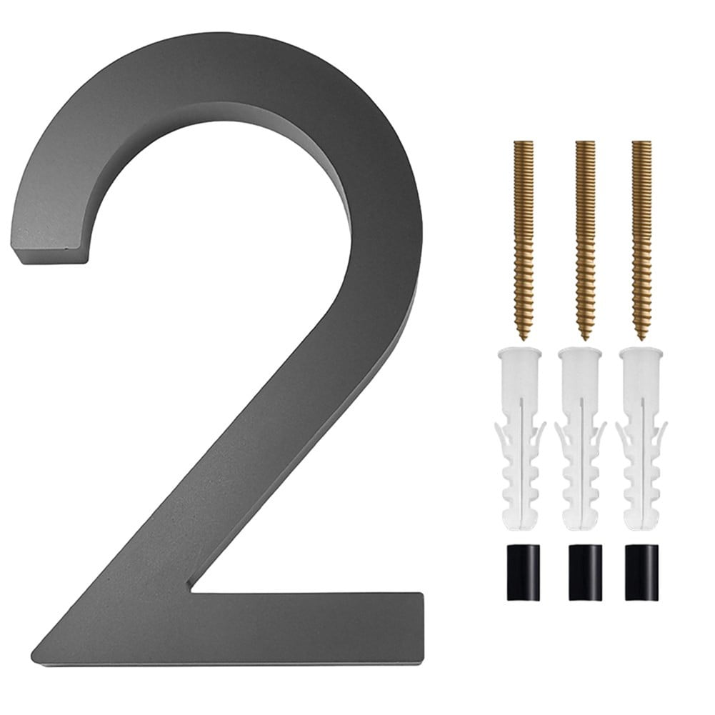 Diluopei 5 Inch Modern Floating Outdoor Mailbox House Numbers Black ...