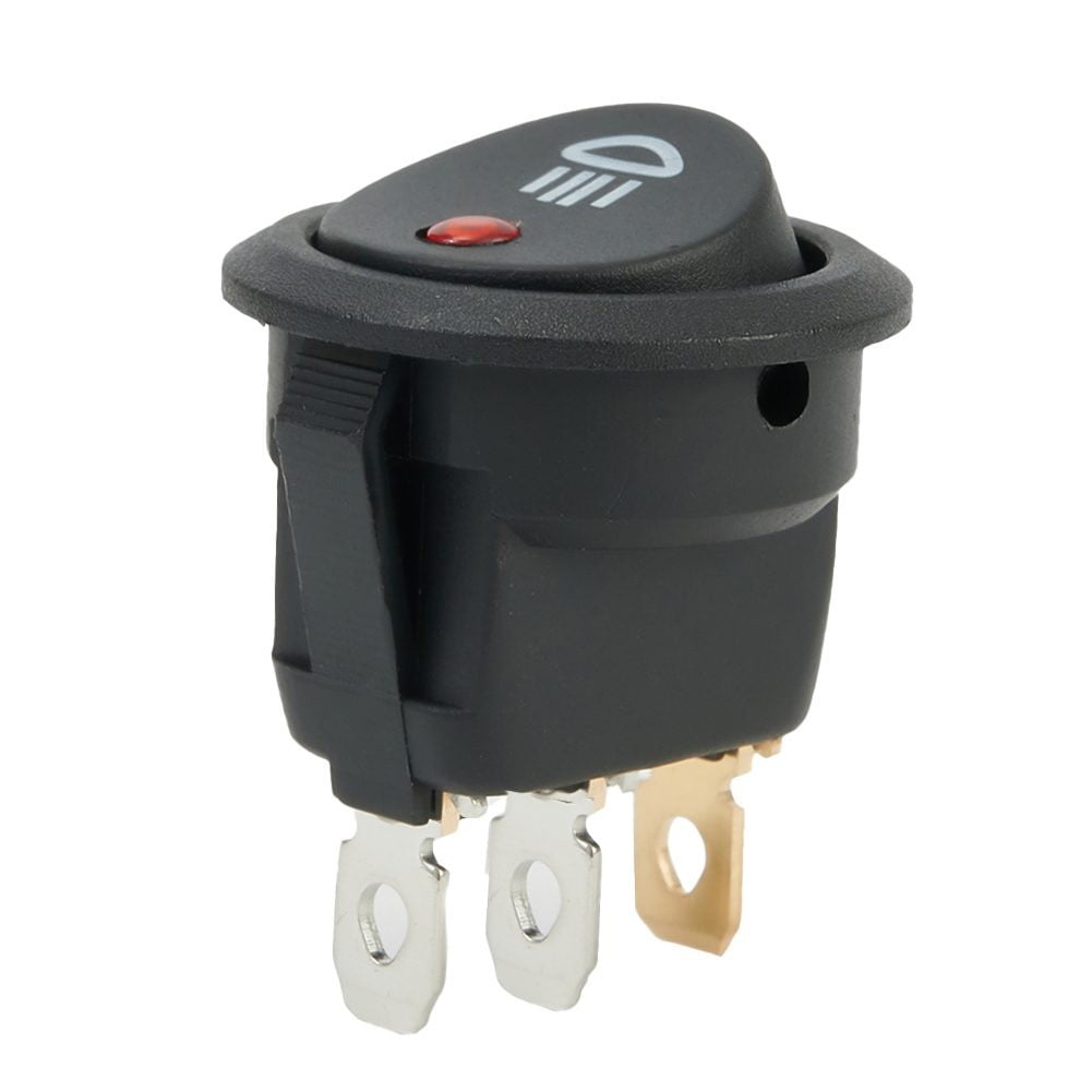 Diluopei 5Pcs Car On Off Rocker Switch Round 12V Red Led Fog Light Lamp ...