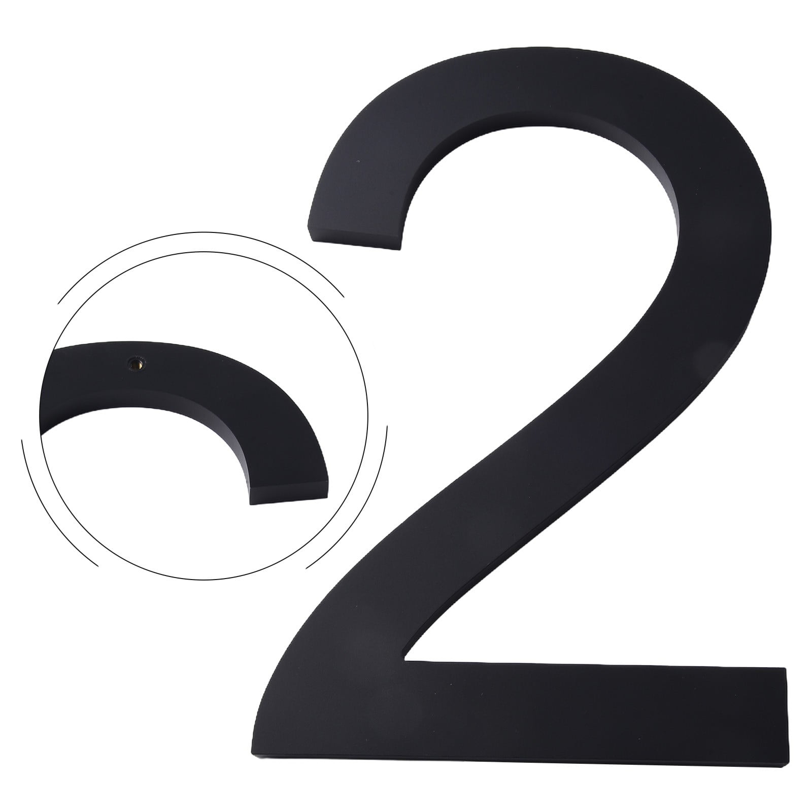 Diluopei 8 Inch Modern Floating House Numbers Large Black Shadow Home ...