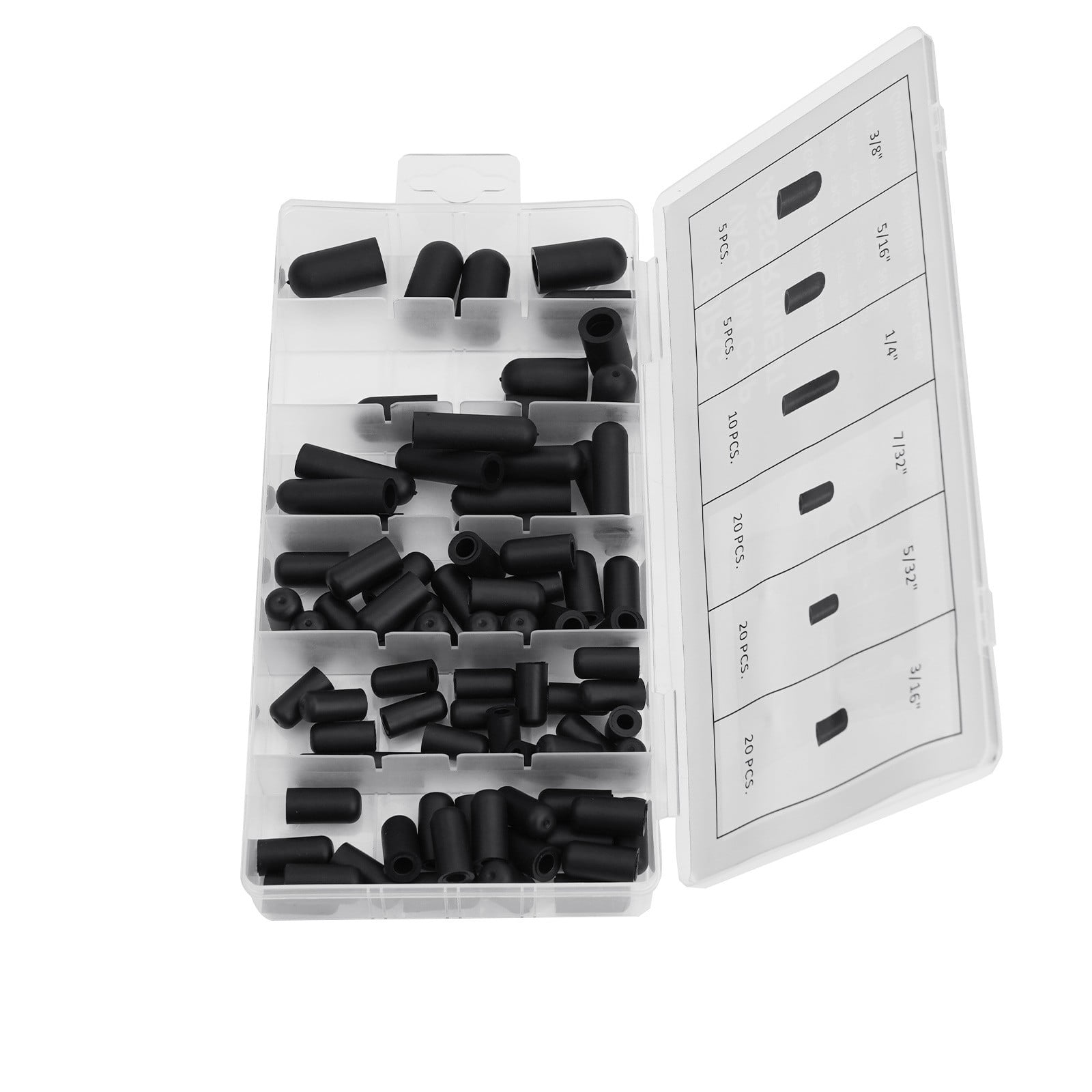 Diluopei 80Pcs Carburetor Vacuum Line Hose Rubber Boot Cap Assortment ...