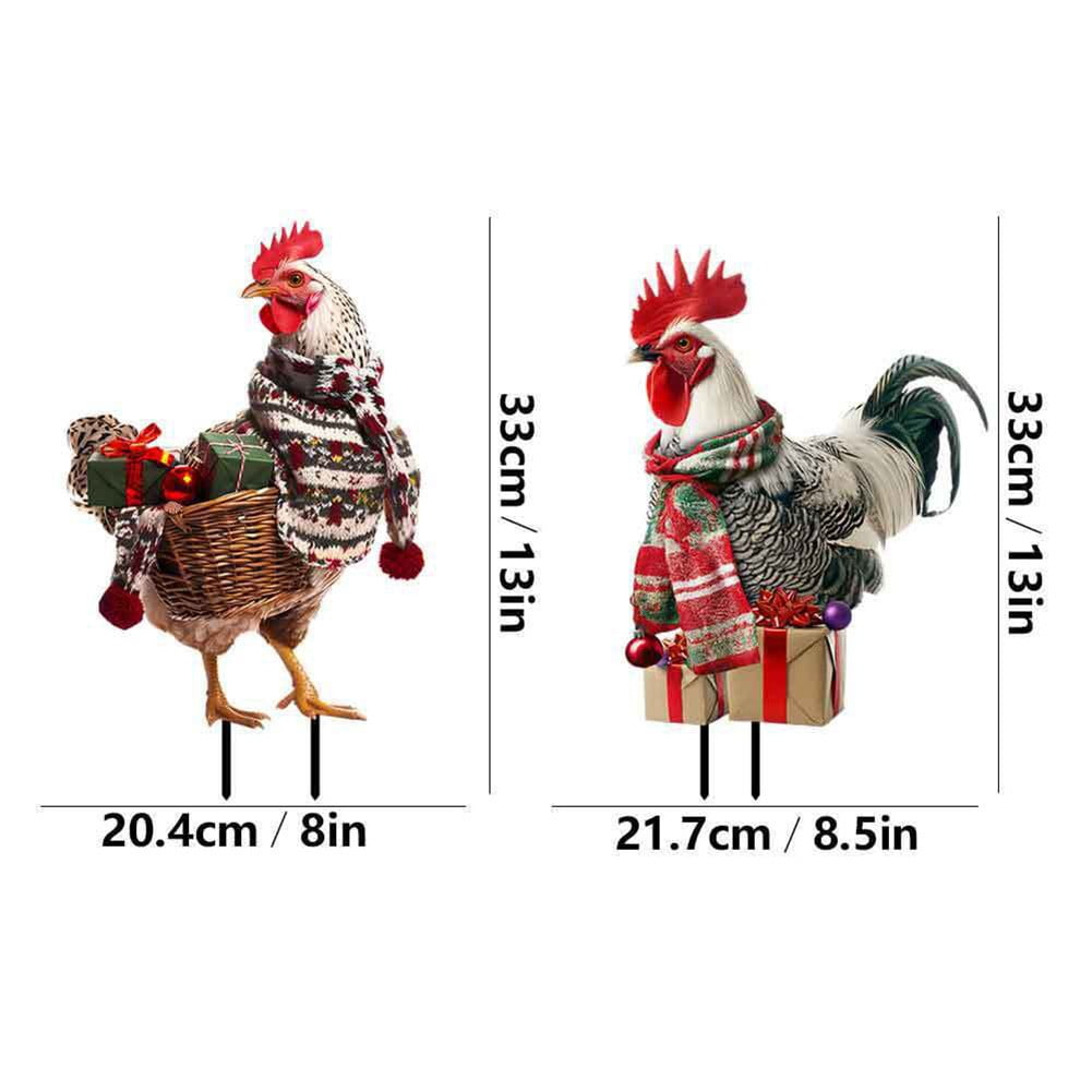 Diluopei Colorful Rooster Duck Pigeon Metal Yard Art Decorative Garden ...