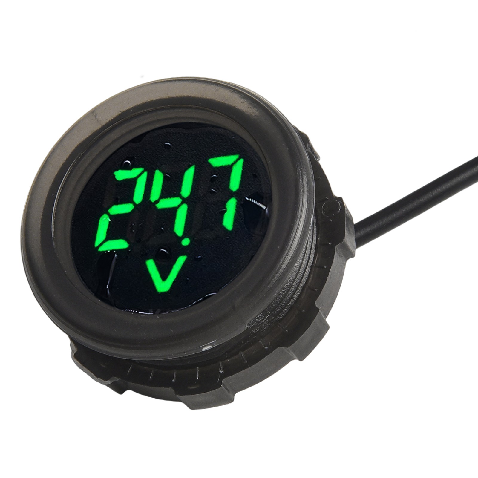 Diluopei Dc 5-100V Led Digital Display Round Two-Wire Voltmeter Car ...