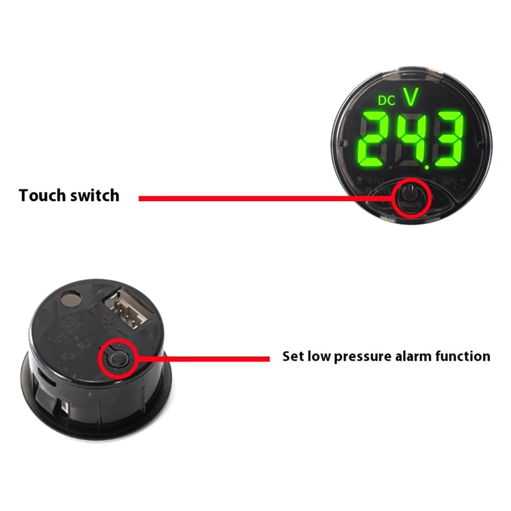 Diluopei Dc 7-120V Voltage Meter Battery Voltmeter Gauge Touch Switch ...
