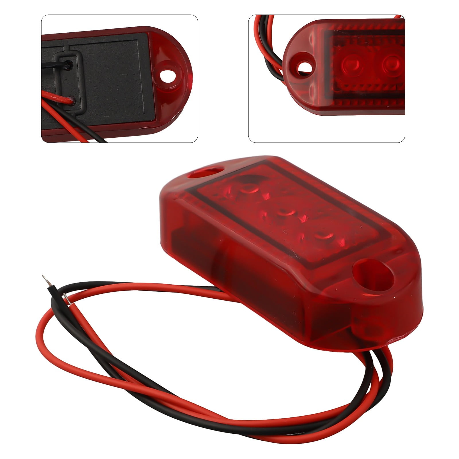 Diluopei Led Clearance Light Side Marker Truck Trailer Lorry Lamp Red ...
