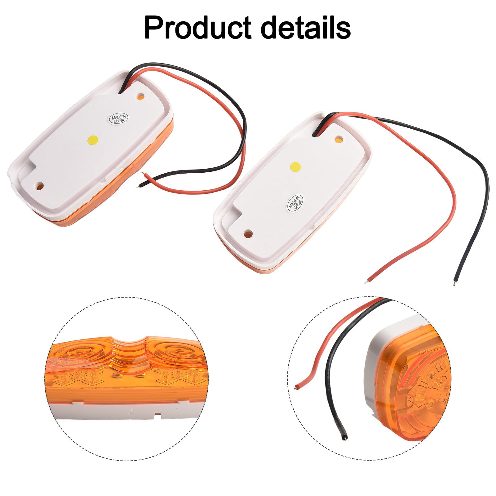 Diluopei Led Front Rear Side Marker Light Truck Van Trailers Indicator ...