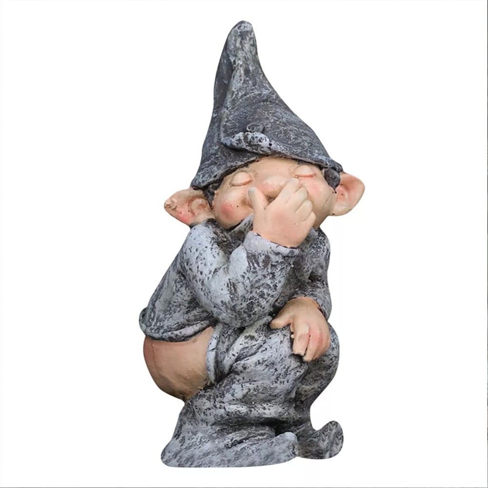 Diluopei Pooping Garden Gnome Naughty Ornament Funny Home Miniature ...