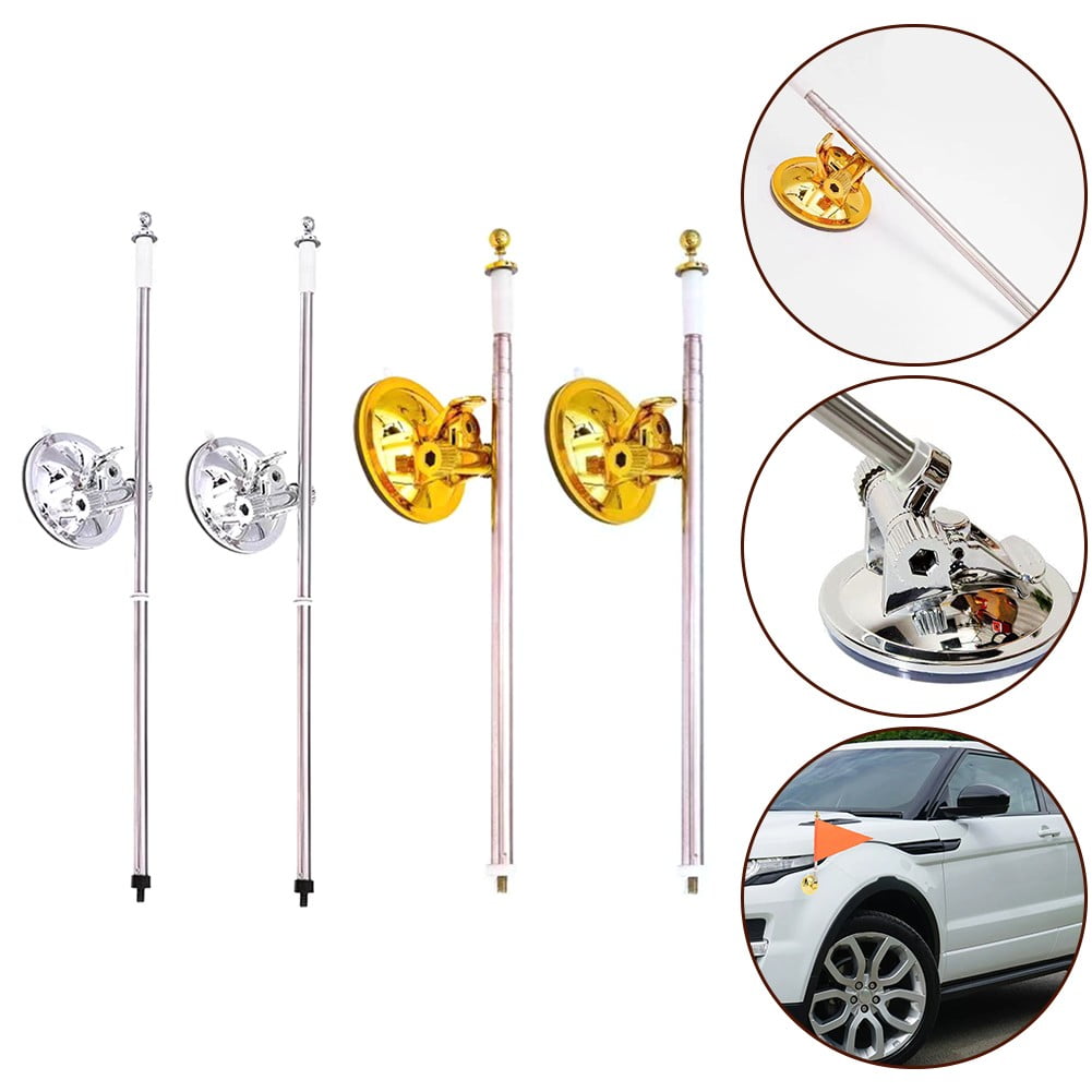 Diluopel 1Pc Flag Pole Suction Mount Bracket Car Stainless Steel ...