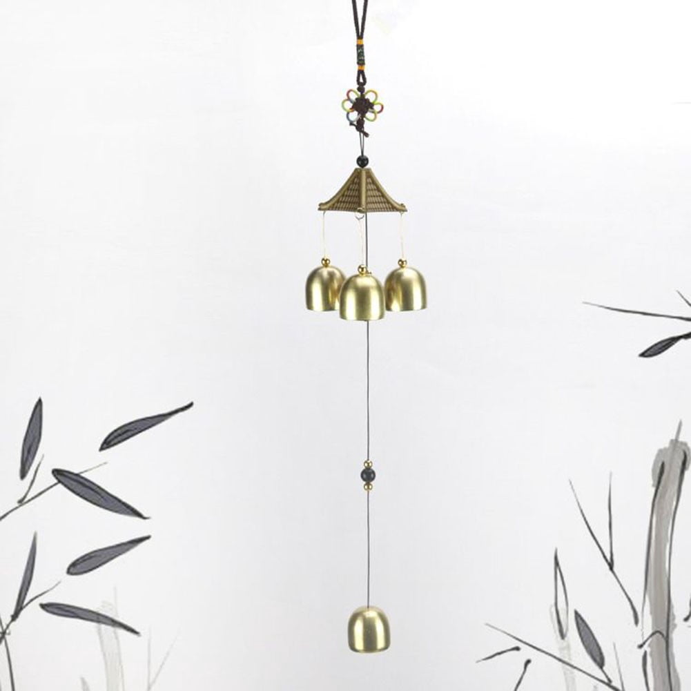 Diluopel 3 Bells Feng Shui Bagua Lucky Wind Chimes Outdoor Home&Garden ...