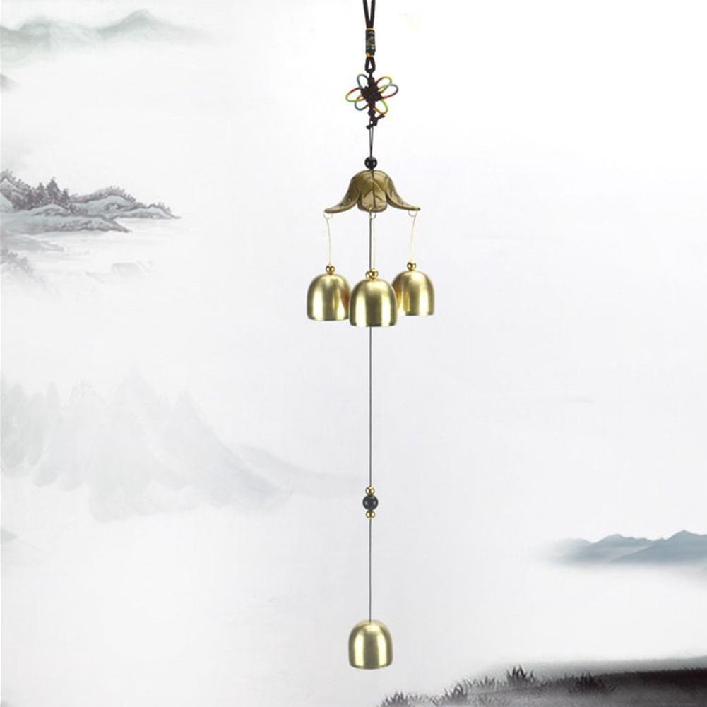 Diluopel 3 Bells Feng Shui Bagua Lucky Wind Chimes Outdoor Home&Garden ...